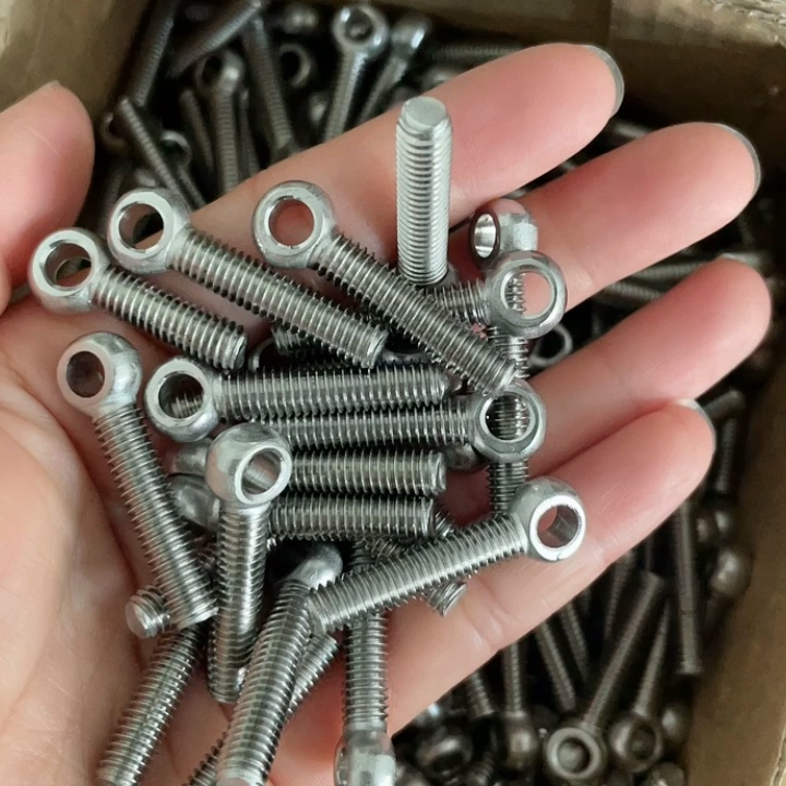Din444 Full Threaded 304 Stainless Steel Eye Bolt M5 M6 M8 M10 M12 M14 - Buy M3 Eye Bolt,Eye ...