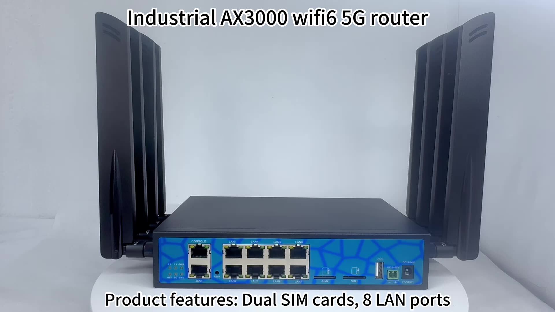 Excellent Wifi 6 Industrial 5g Router Gateway 8 Ethernet Ports Openwrt ...