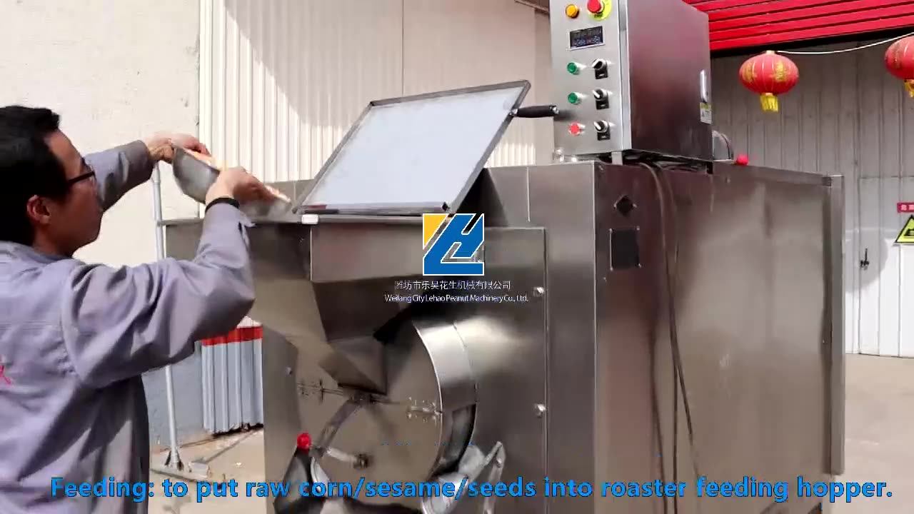 Hot Sale Rotary Drum Groundnut Roasting Machine Peanut Nut Roaster ...