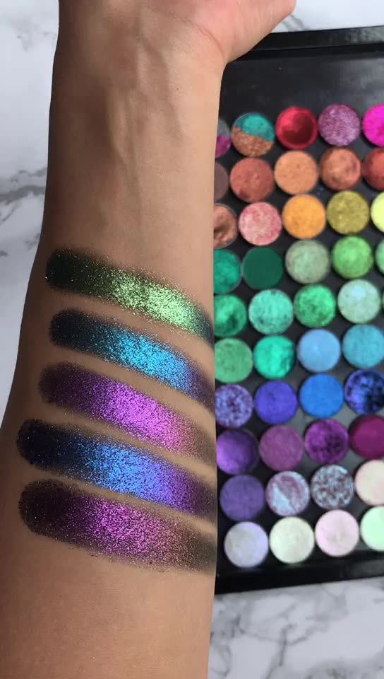 Pressed Eyeshadow Multichrome Duochrome Shades 100 Colors Available ...