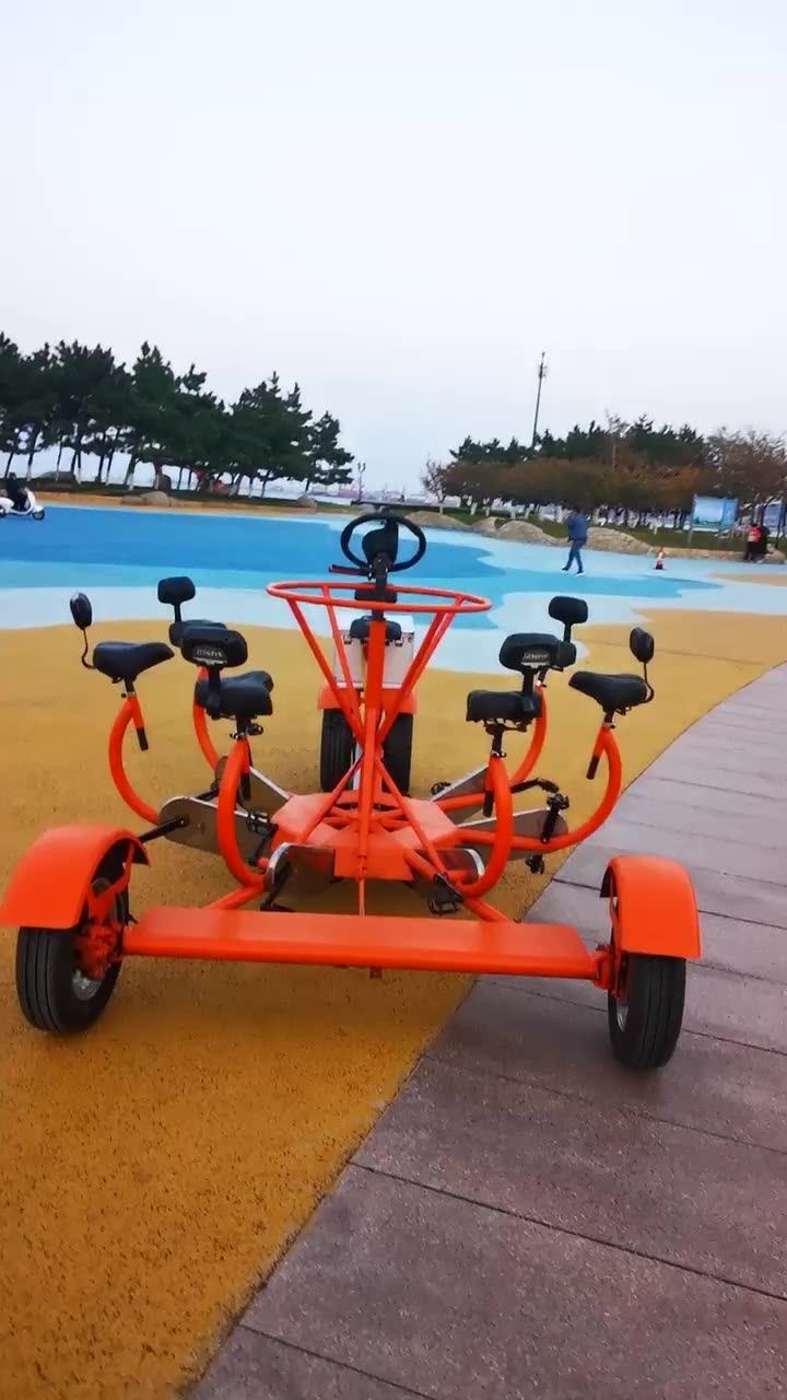 Sightseeing Renting Pedal Powered 7 Riders Quadricycle Tandem ...