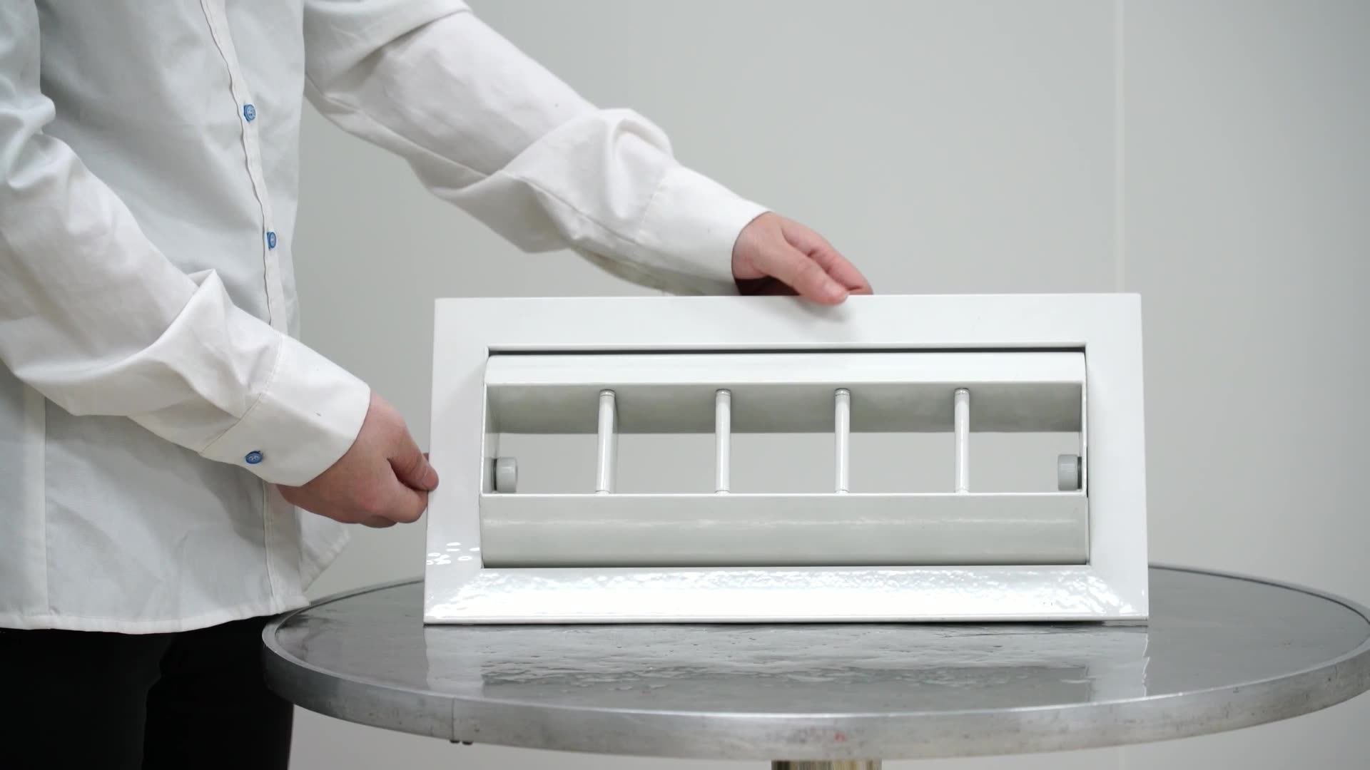 Hvac Air Duct Round Ceiling Diffuser Damper Radial Galvanized Metal Fan ...