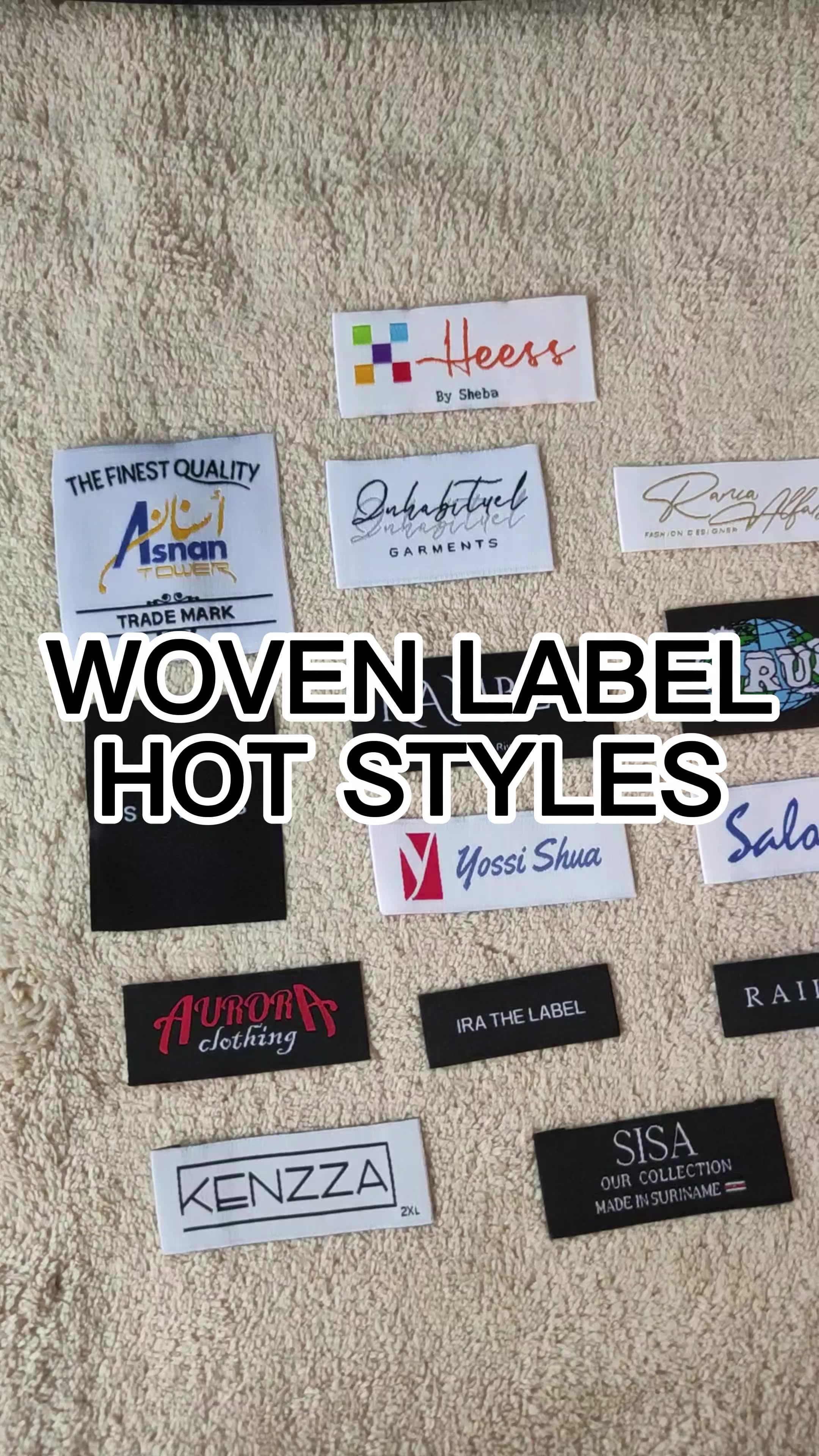 Customized Logos Jacquard Cloth Woven Clothing Brand Labels - Buy Brand ...