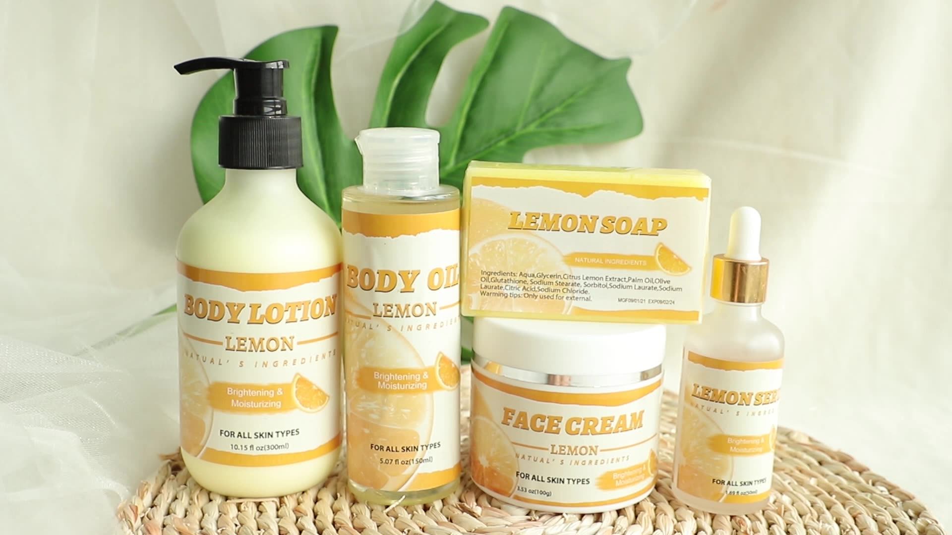 Natural Organic Lemon Skincare Face Bleaching Cream Lightening Body ...