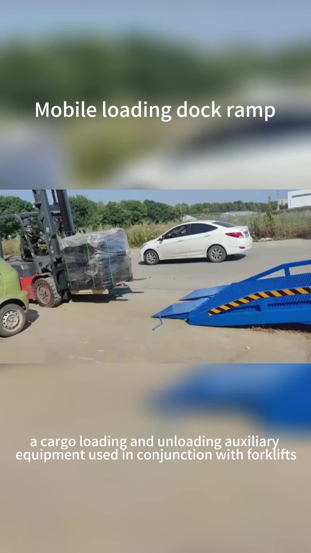 Portable Container Foldable Ramp Adjustable Bridge Forklift Loading ...