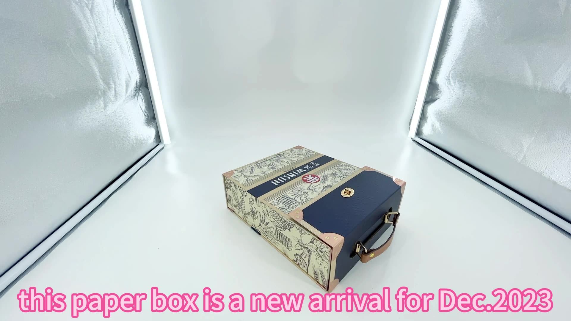 Luxury Briefcase Shape Rigid Paper Box With Handle 2024 New Design ...