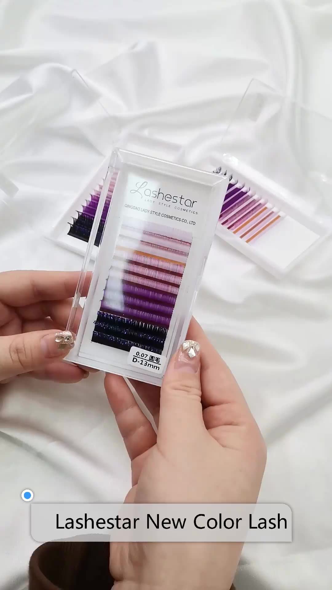 Custom Korean Pbt Soft Color Lash For Valentine's Day Colored Lashes ...