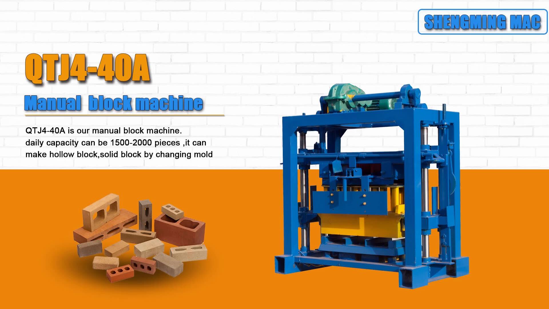 Qtj4-40 Manual Concrete Block Machine In Philippines - Buy Block ...