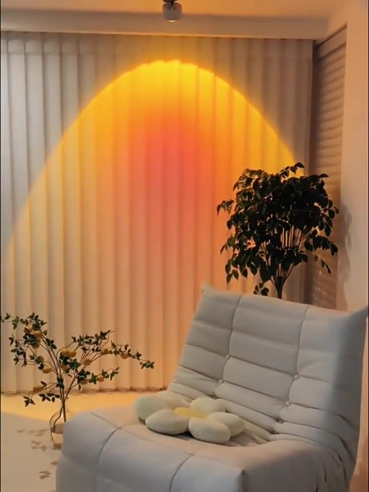 明装射灯日落灯可调角度折叠夕阳灯网红玄关装饰画日不落氛围灯-阿里巴巴
