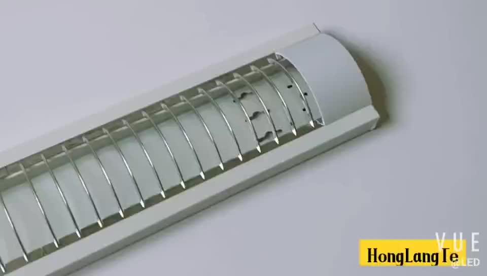 T8 T5 Double Tube Dustproof Grille Plastics Cover Workshop Led ...