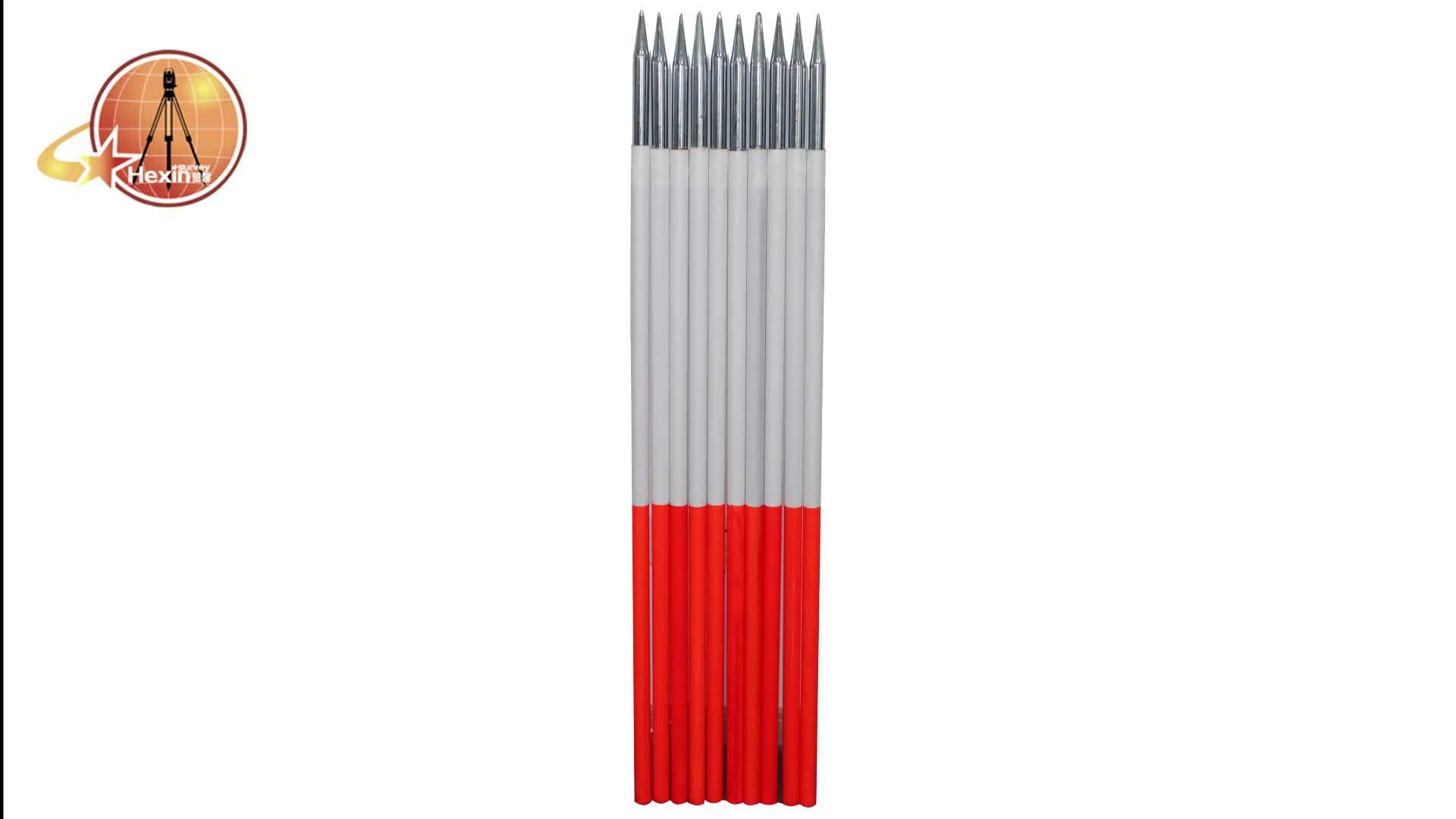 Hot Selling Surveying Total Station Gps Rtk Prism Pole Steel Range Pole ...