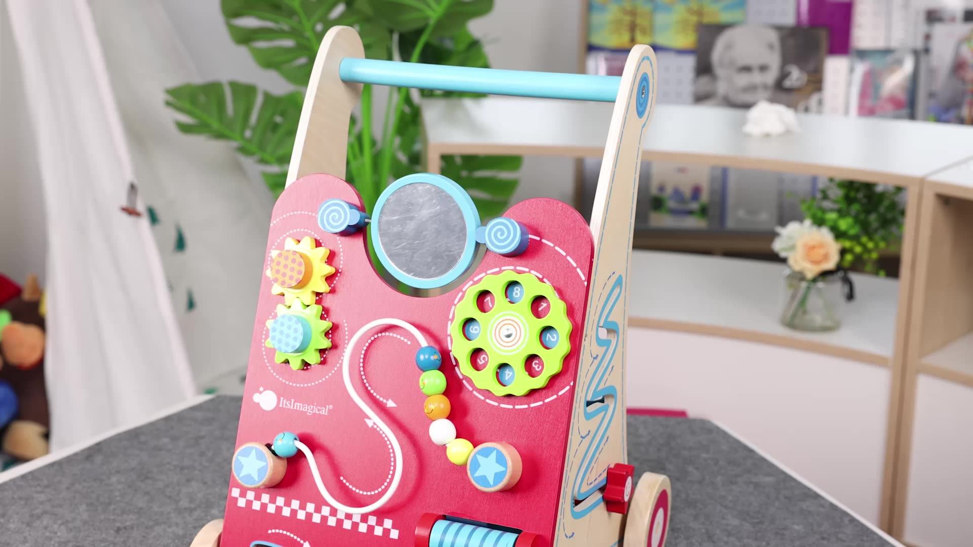 Wooden Baby Walker Games Push And Pull Learning Activity Walker For ...