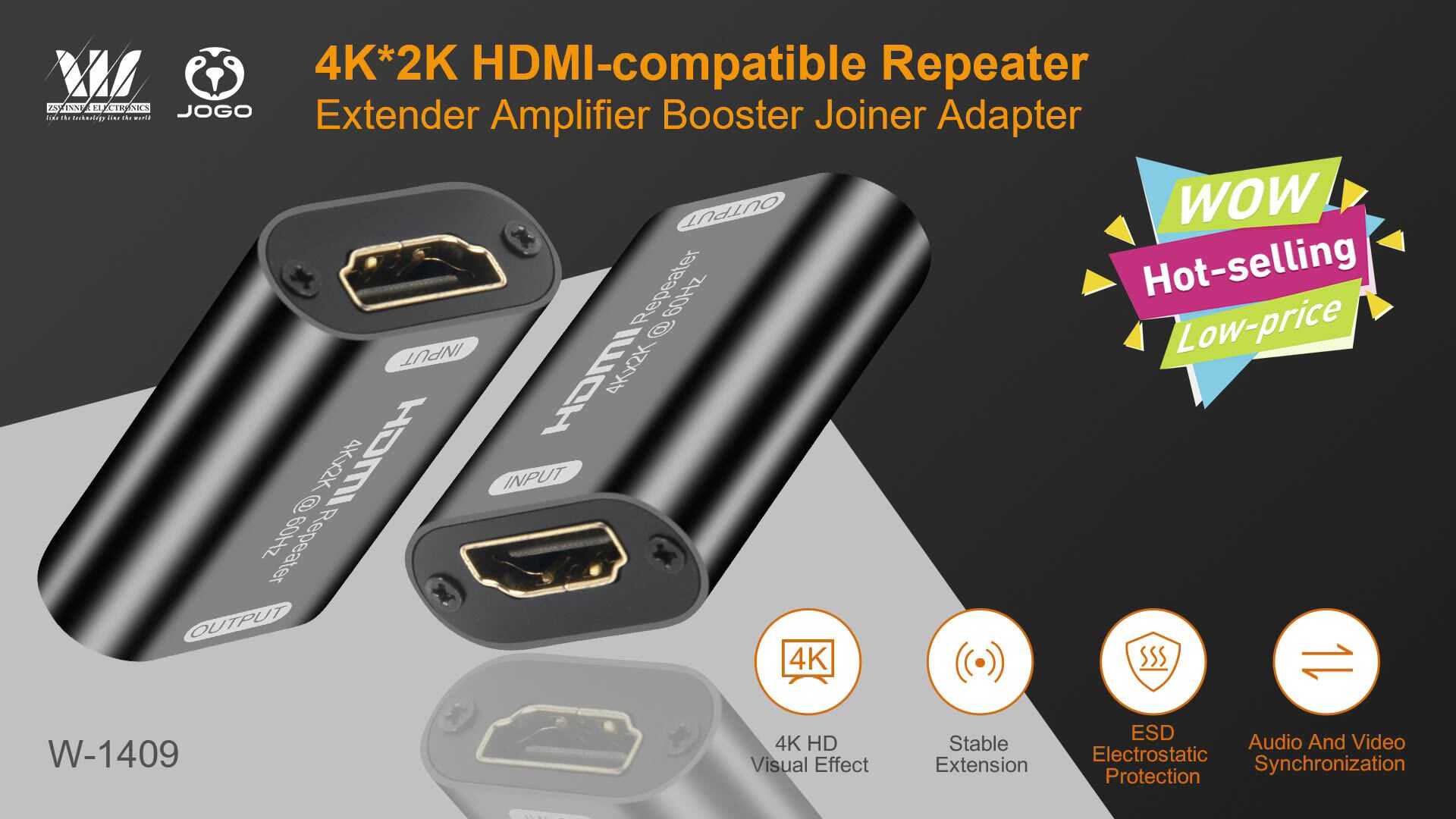 4k*2k Hdmi Repeater Hdmi Extender Booster Adapter Over Signal Hdtv Up ...