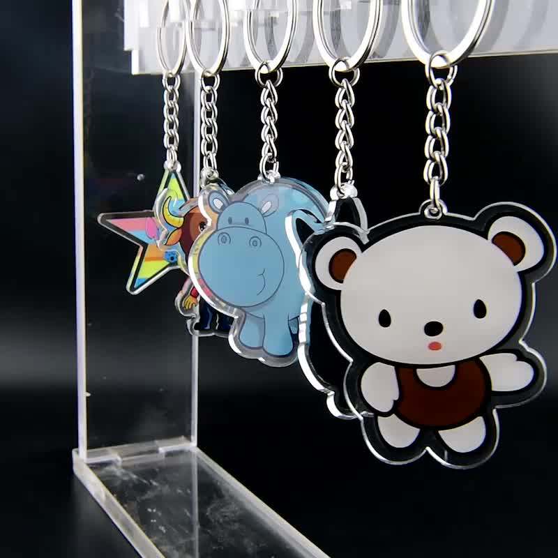 Custom Personalized Acrylic Monogram Plastic Key Chain Printed Name ...