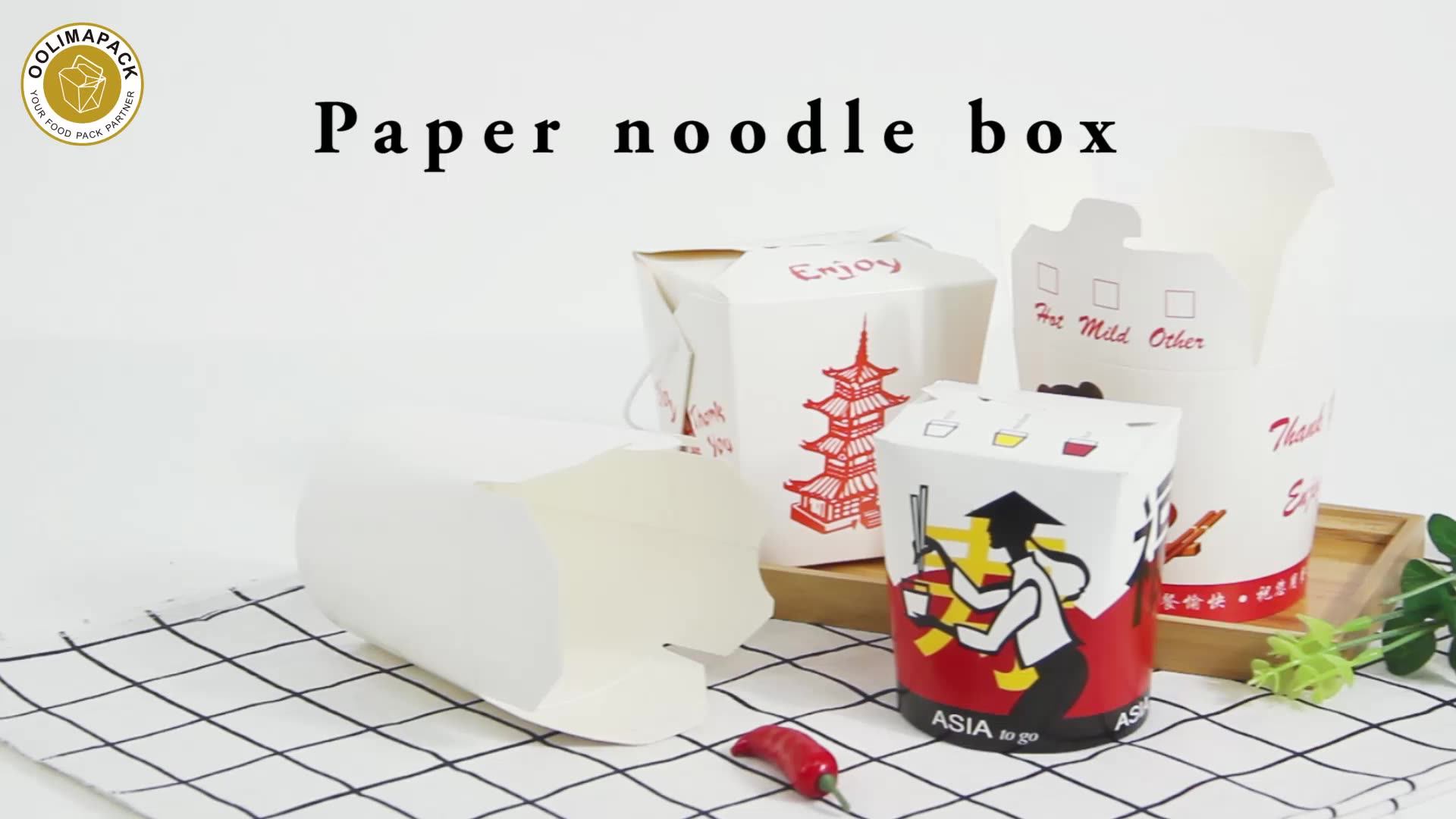 Biodegradable Kraft Paper Or White Card Paper Noodle Box,Food Grade ...