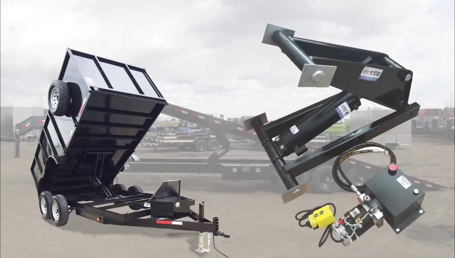 Hoist Dump Trailer Scissor Lift Kits 3-ton Power Hoist Kit For Dump ...