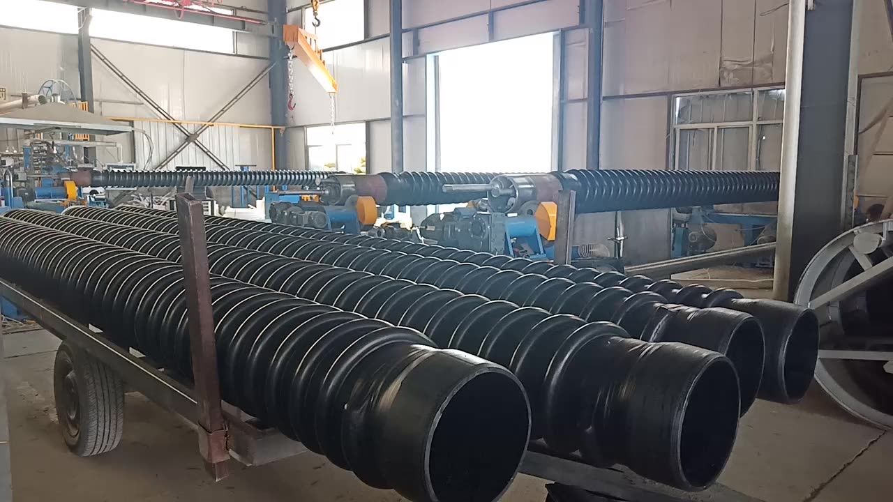 Hdpe Double Sn8 600mm Wall Corrugated Pe100 200mm Drainage Pipe Dwc Hdpe Plastic Culvert Pipe ...