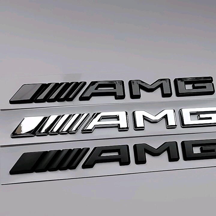 New Style Amg Rear Emblem 3d Abs Flat Trunk Logo Badge Decoration For ...