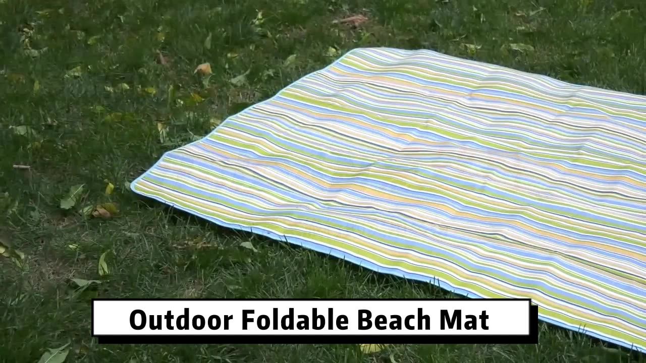 Custom Outdoor Beach Mats Foldable Sand Free Waterproof Picnic Blanket ...