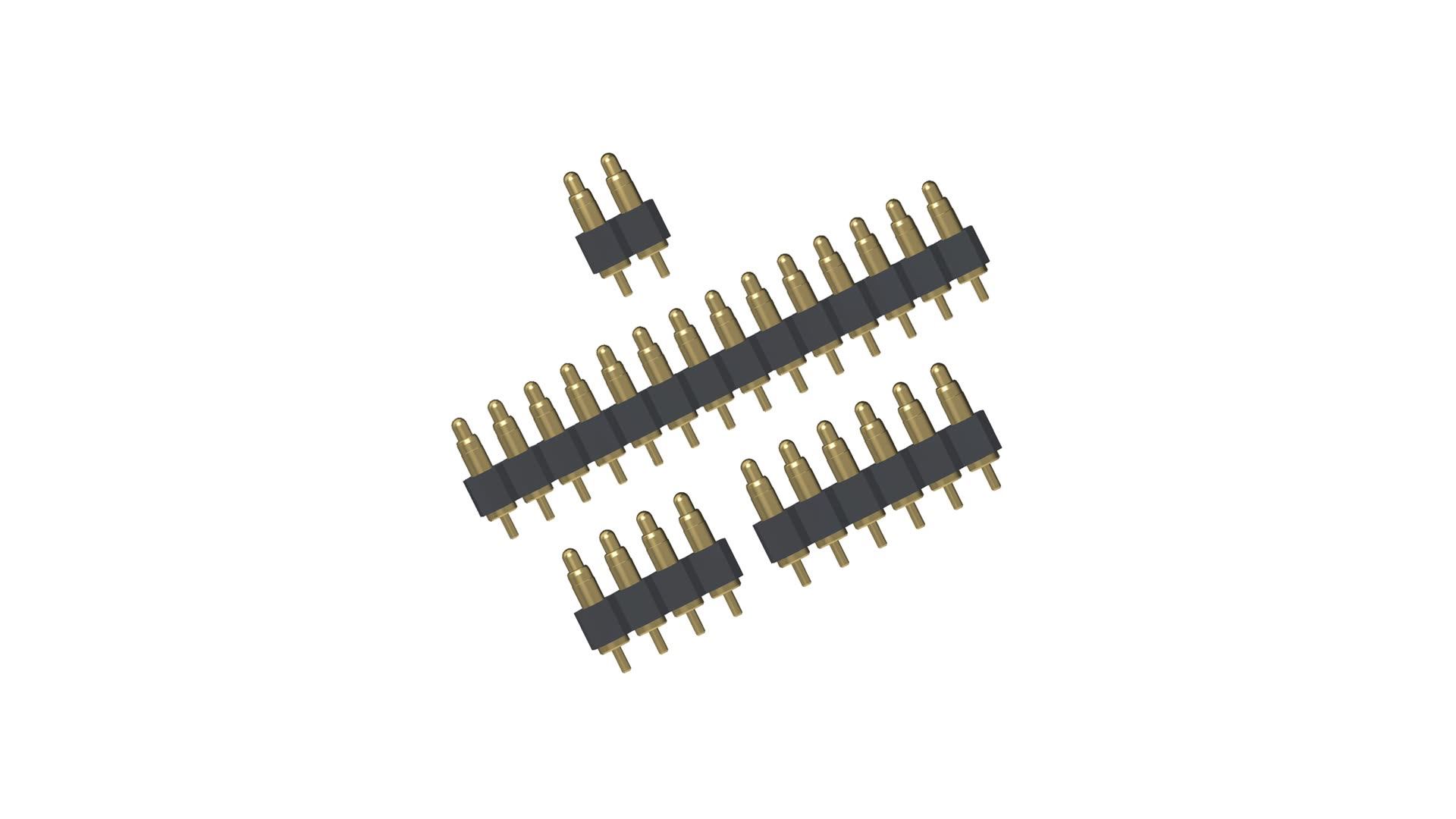 Long Strip Copper Pogo Pin Connector Single Row Conductive Spring For ...