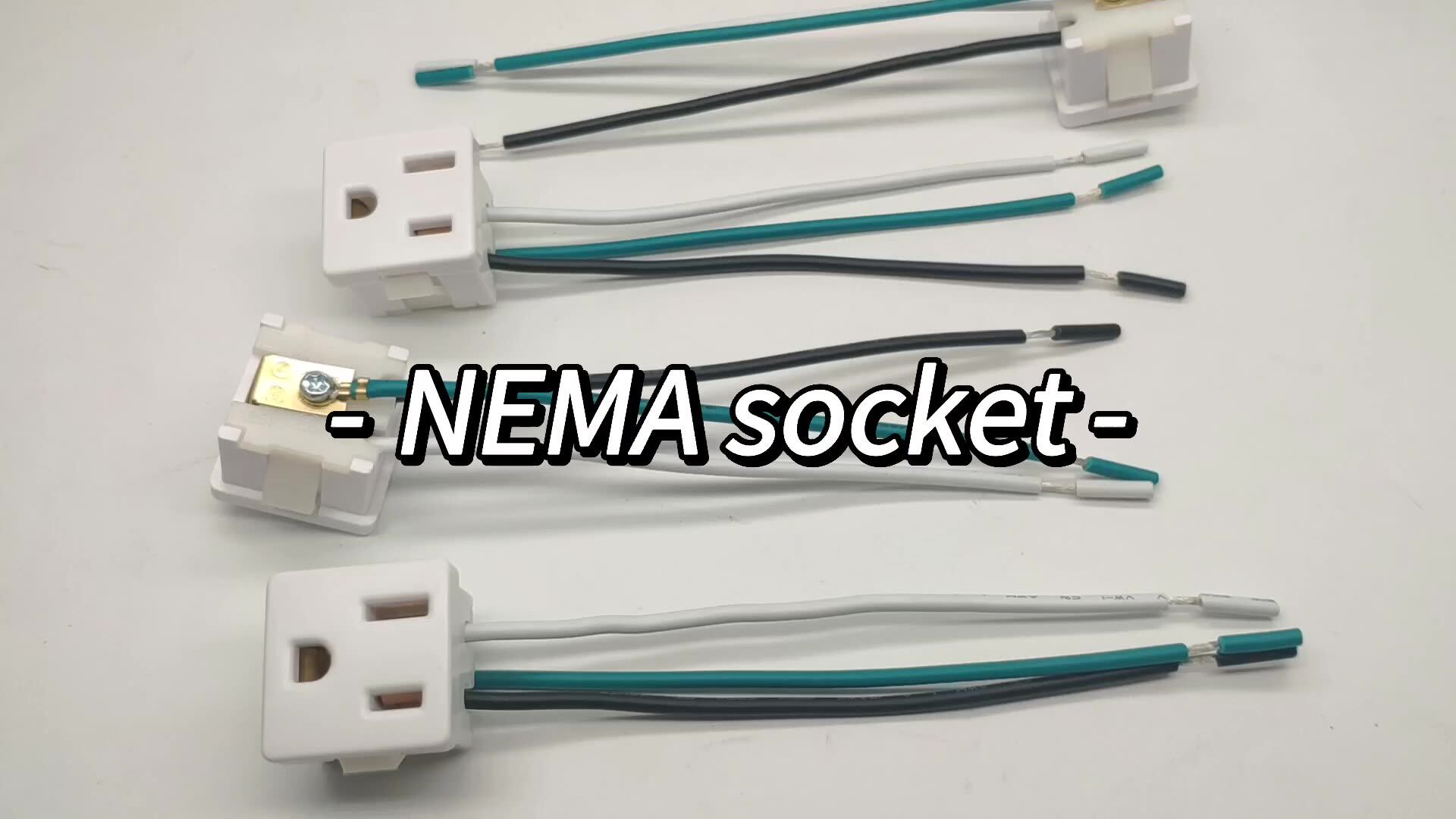 125v 15a Nema 5-15r Usa 3pin 16awg Snap In Portable Power Socket ...
