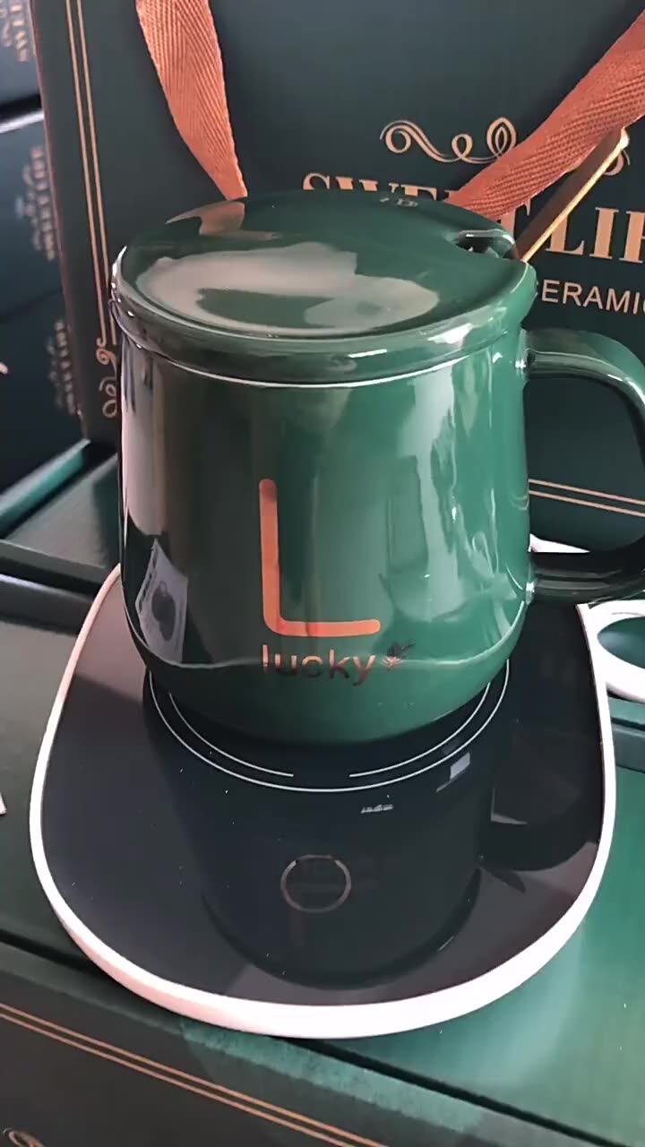 Office Home Gift Set Smart Electric Heating Coaster Thermotatic Usb ...