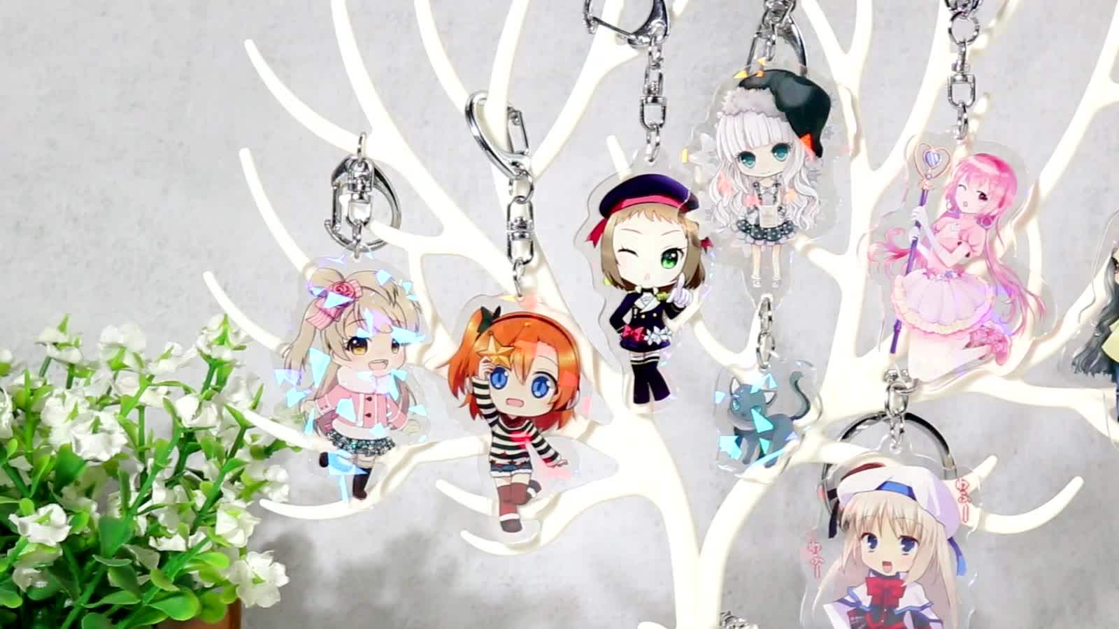 Custom Printed Acrylic Charms Vograce Acrylic Charm Hologram Keychain ...
