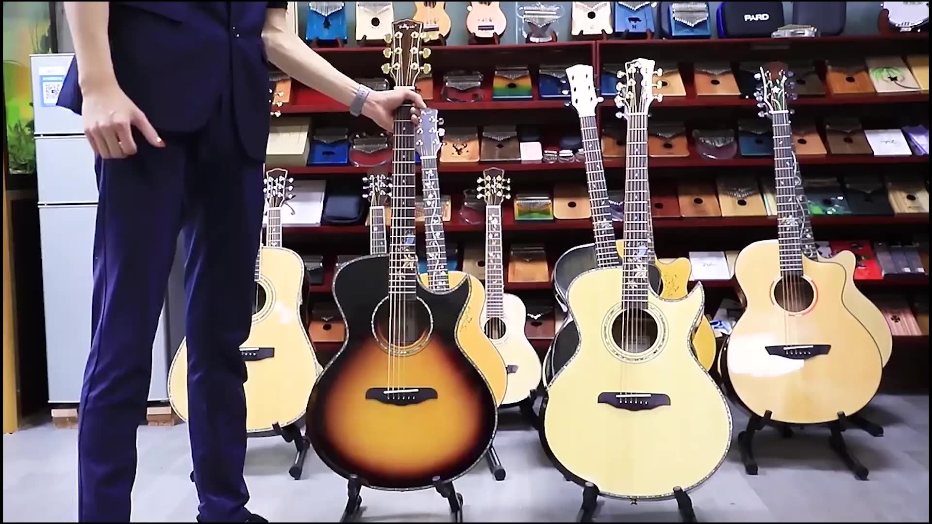 High Quality 41 Inch Cutaway Spruce Beginner Bright Acoustic Guitar ...