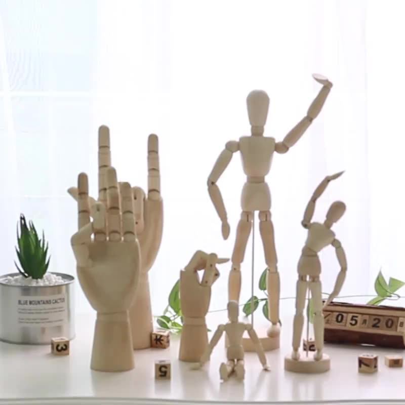 Flexible Finger Puppets Mannequin Hand Model Wooden Manikin Hand ...