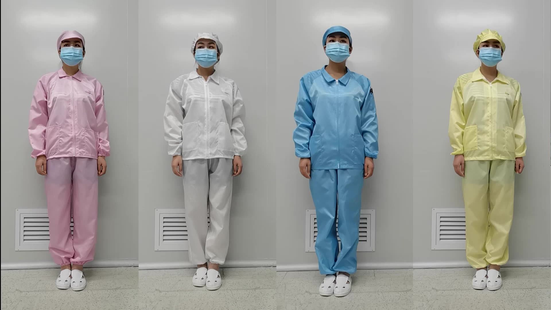 Multicolor Esd Cleanroom Unisex Smock For Dust-proof Workshop - Buy Esd ...