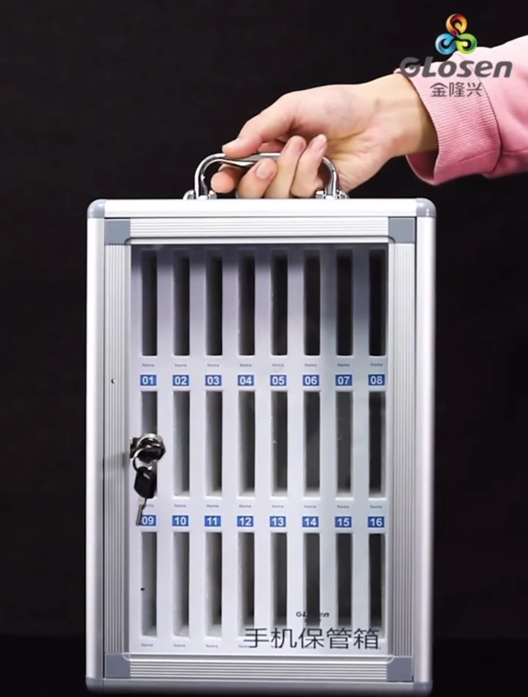 Acrylic Transparent Lockable Mobile Phone Locker Wall-mounted School ...