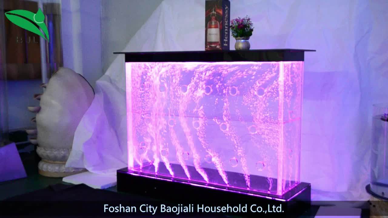 Bar And Nightclub Furniture Modern Aquarium Swirl Water Bubble Wall Led ...