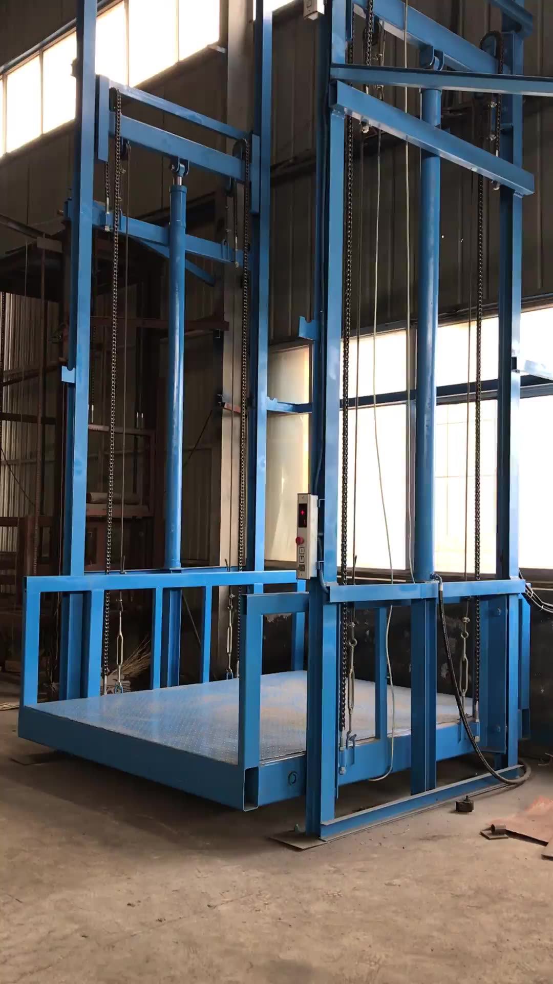 Warehouse Goods Ladder Lift Vertical Chain Block Freight Elevator ...