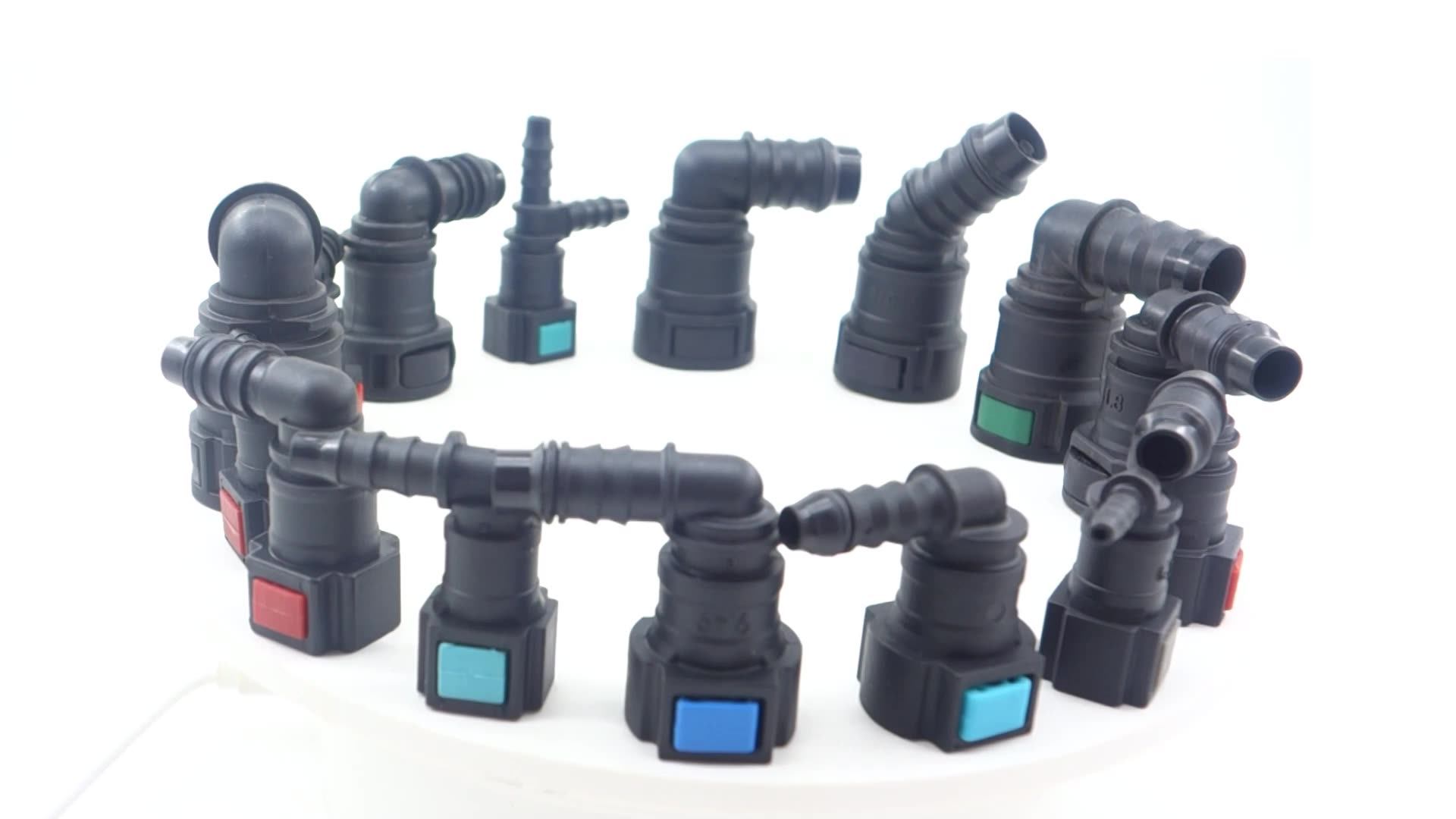 Sae J2044 Elbow Plastic Fuel Quick Connector Id 9.49mm Connecting ...