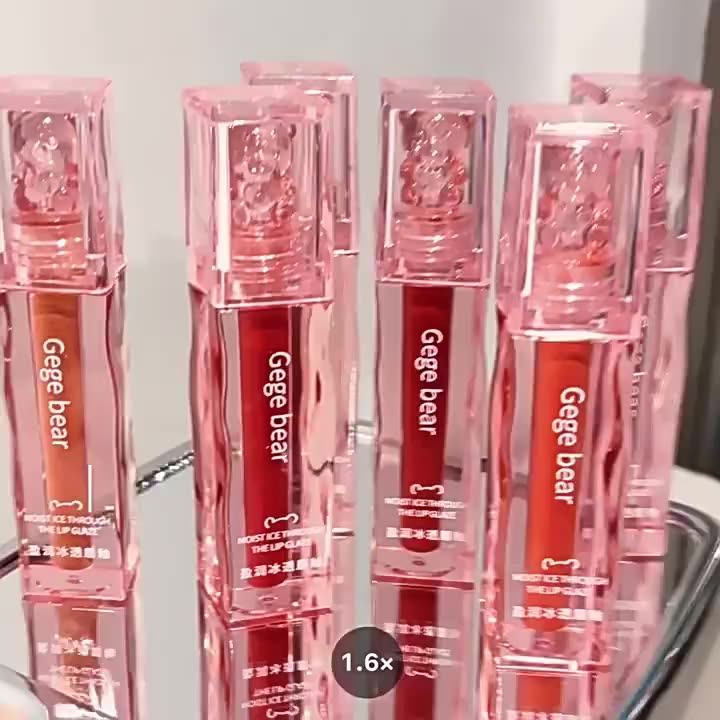 New Gege Bear Cute Bear Designs High Shine Lip Gloss Hydrating & Ultra ...