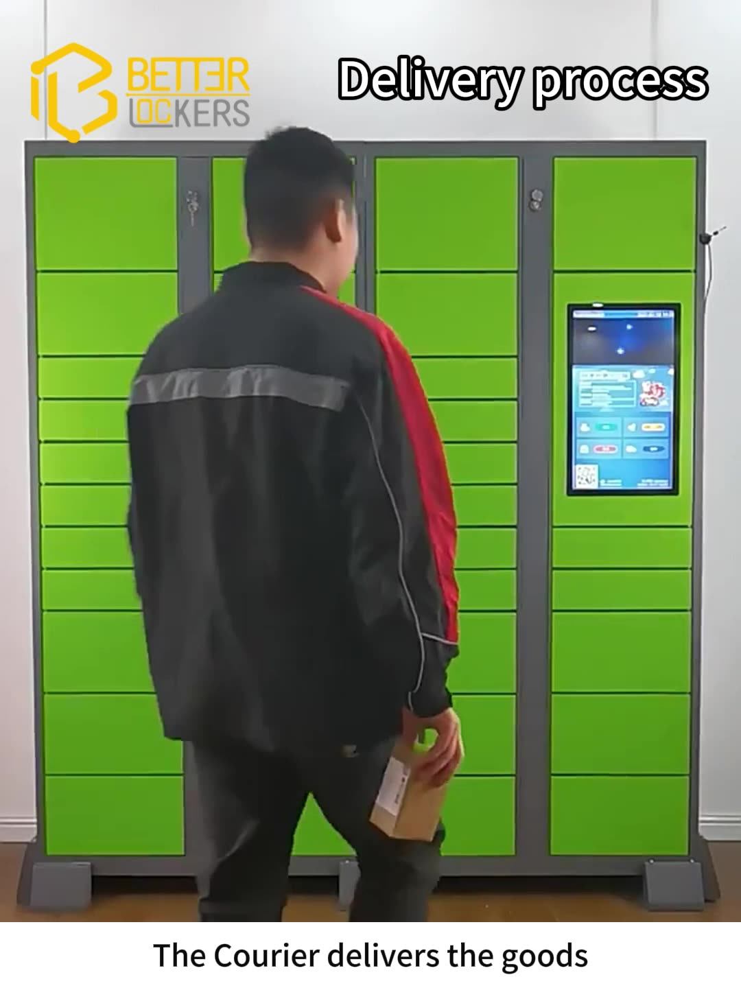 Automated Self-service Parcel Access Lockers Metal Smart Parcel Locker ...