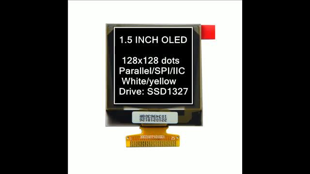 1.5 Inch Spi I2c 25pin White Ssd1327 128x128 Oled Display Screen - Buy ...
