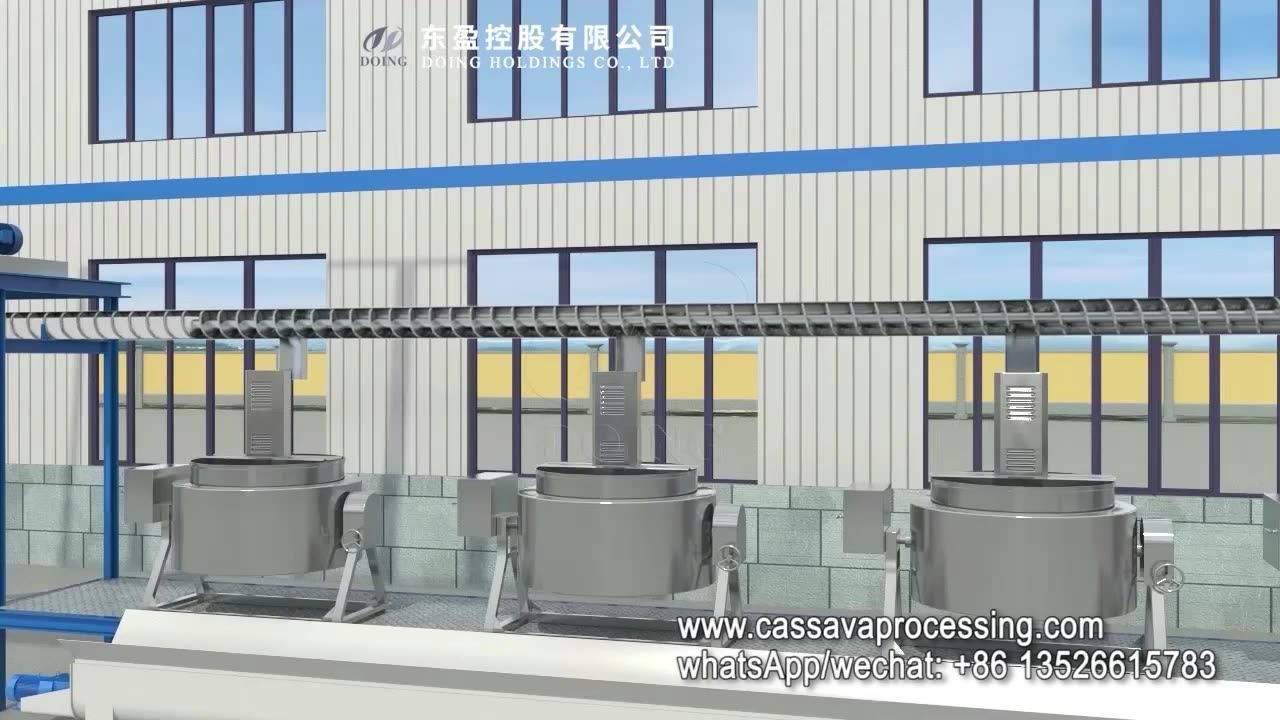 Ss Material Cassava Roots Processing Yellow Gari Producing Machine Gari ...