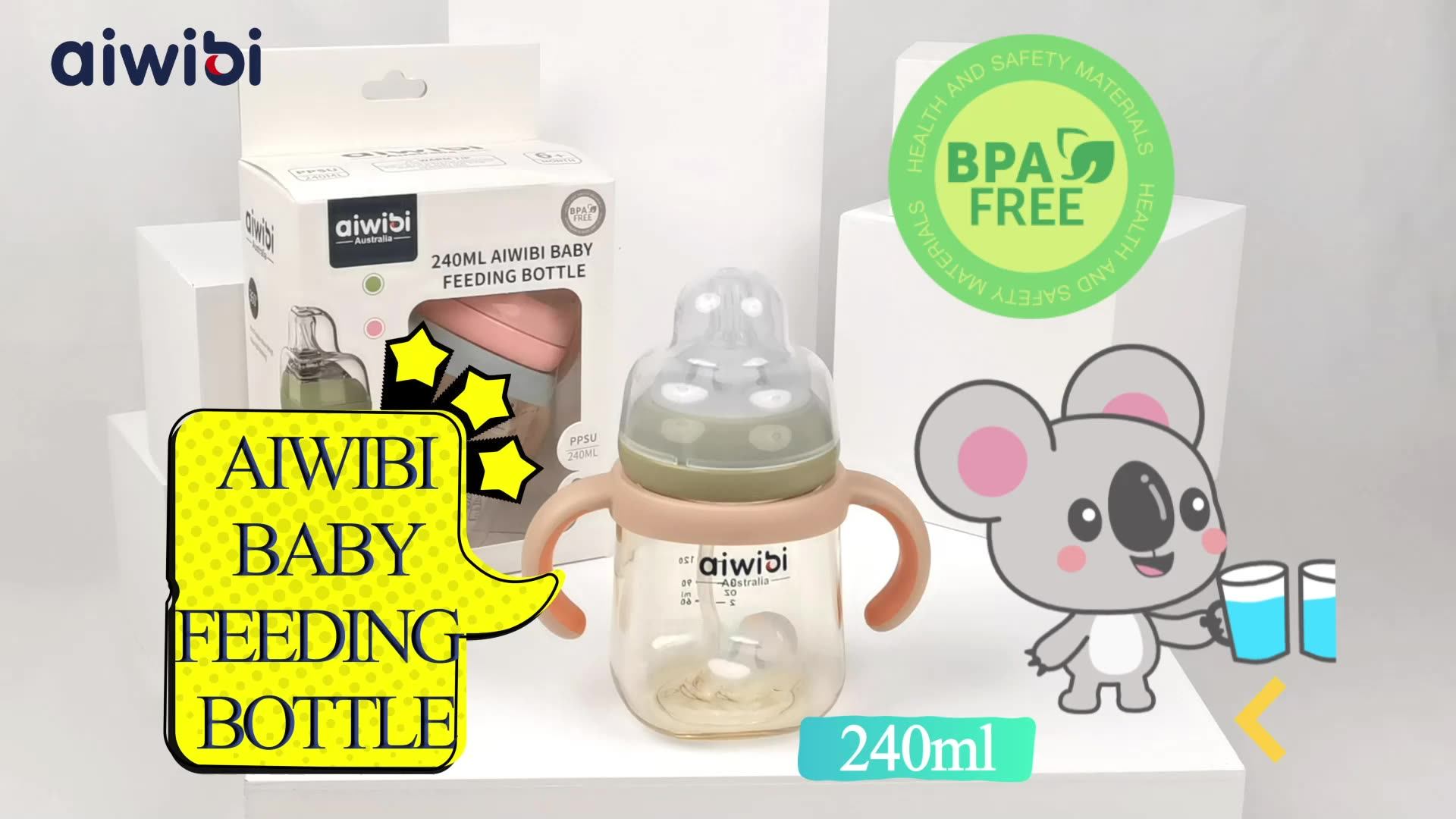 Aiwibi Baby Feeding Bottle 240ml Ppsu Material Milk Bottle Best Quality ...
