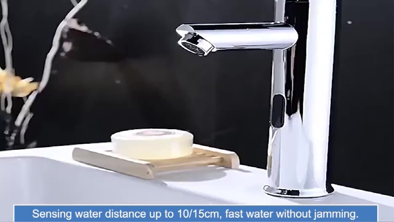 Touchless Induction Vanity Faucet Automatic Infrared Sensor Bathroom ...