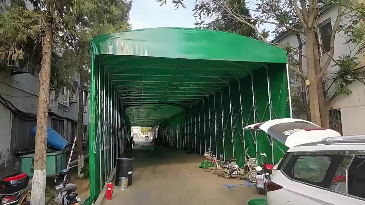 Mobile Push-pull Shed Outside Prefab Warehouse Folding Telescopic ...