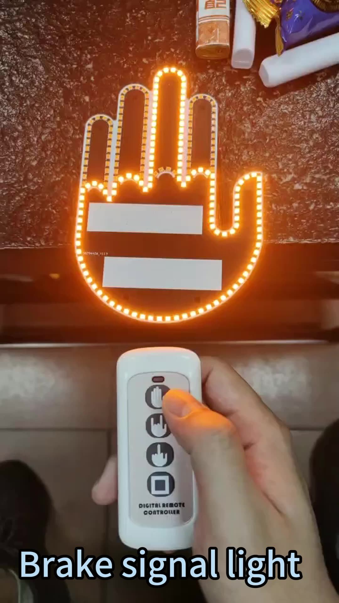 Factory Customized Newest Middle Finger Light For Universal Car Window ...