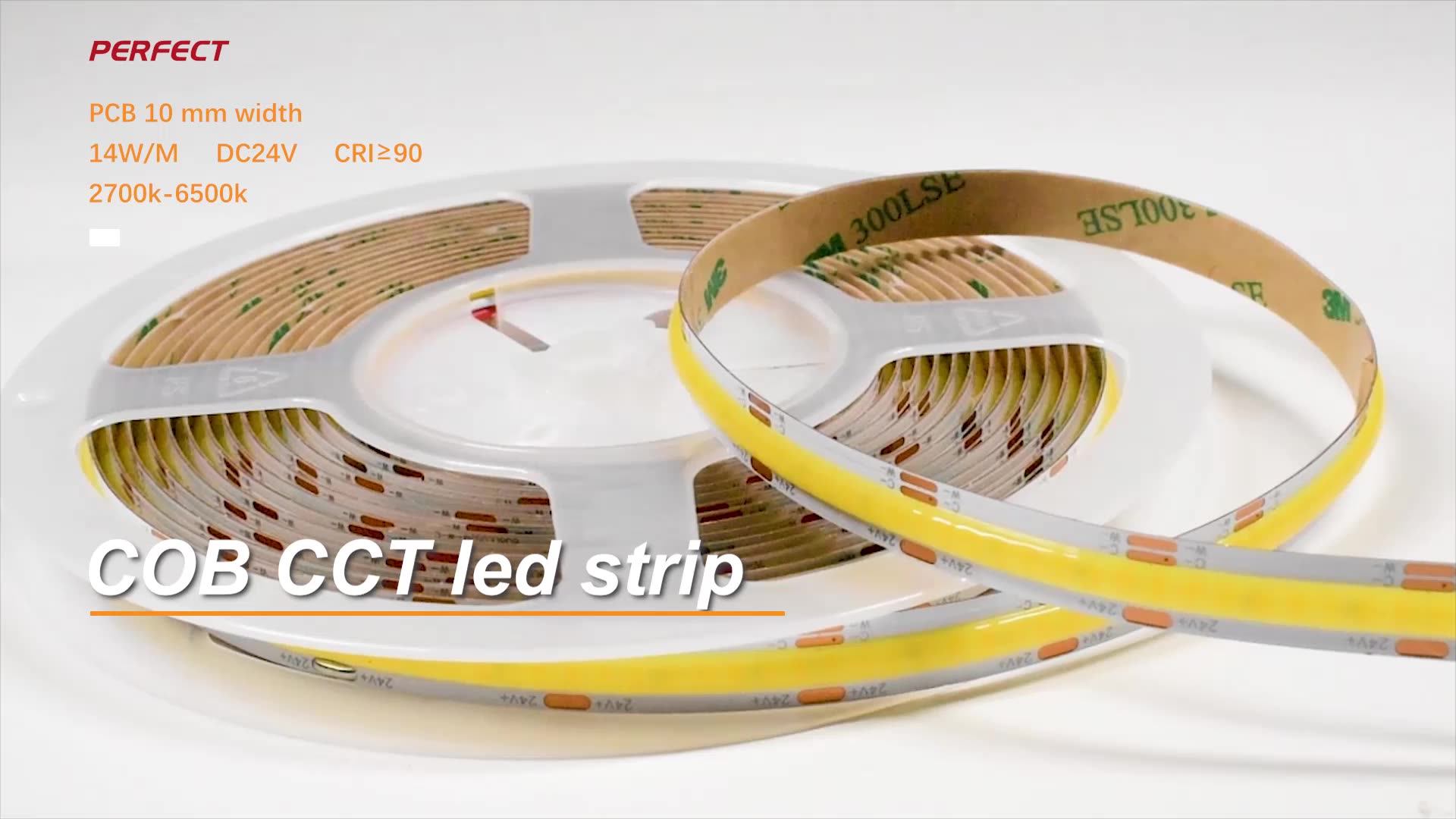 Tcefrep Flexible Cob Led Strip Light Soft Cct Cob Strip Dc12v/24v With ...