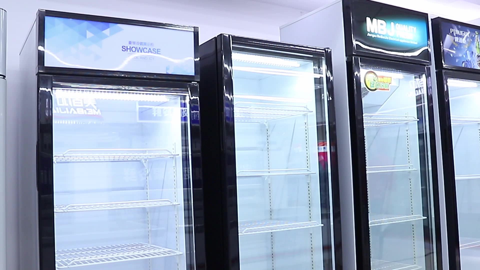 Commercial Beverage Can Cooler Upright Drink Display Chiller Showcase ...