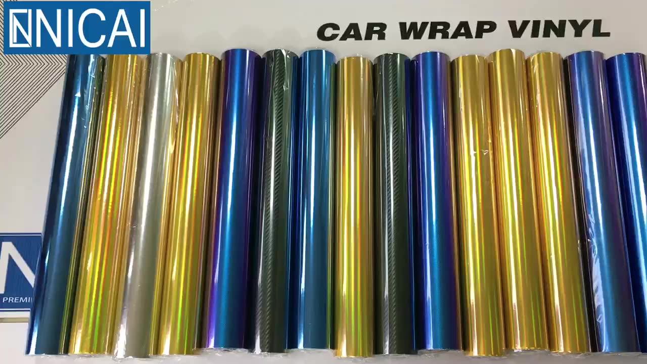 Factory Car Wrap Vinyl Nicai 2d Rainbow Laser Carbon Fiber Film Vinyl ...