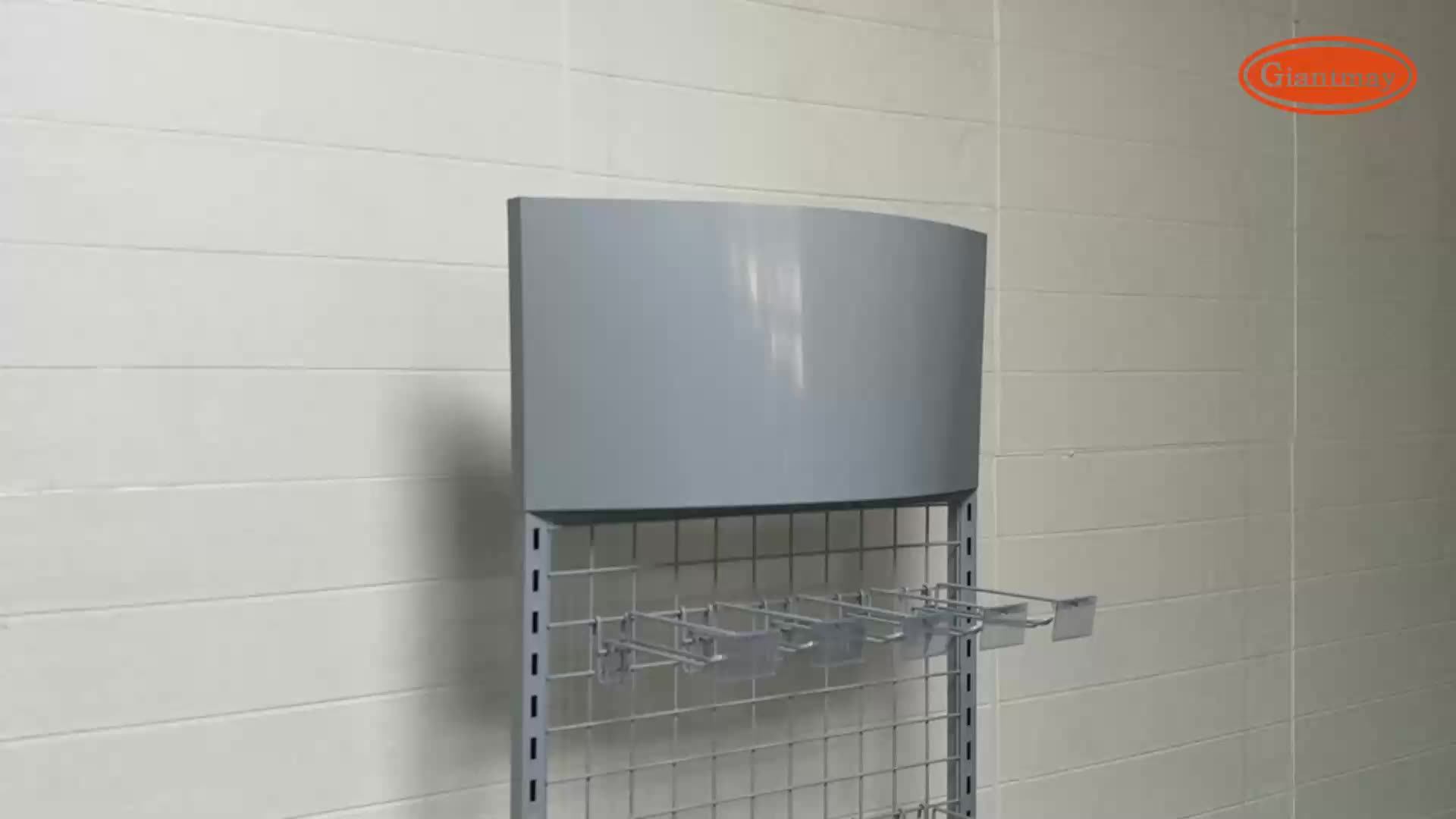 Wire Metal Mesh Stand Grid Retail Store Shop Display Product Rack