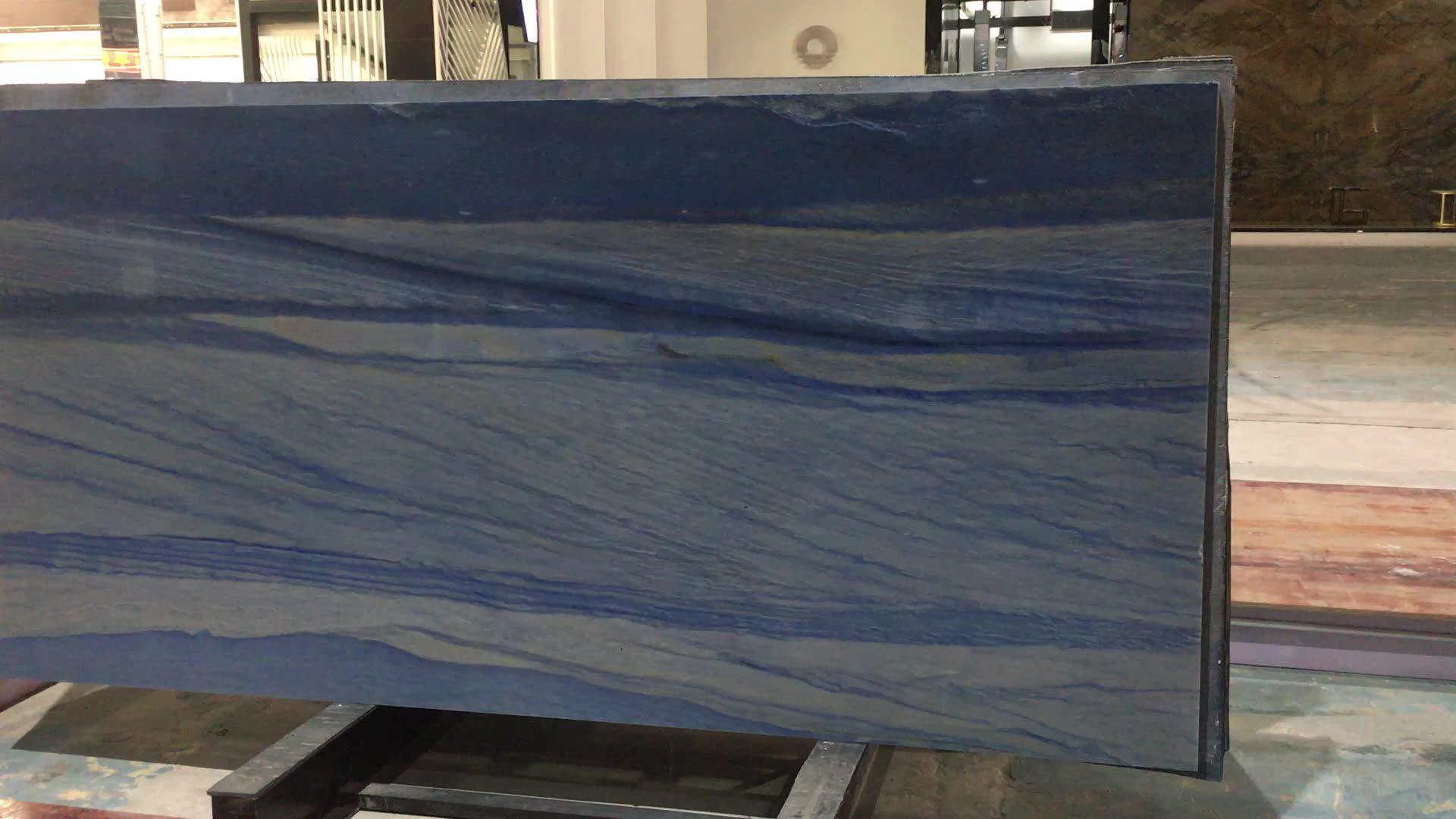Luxury Brazil Grand Skylight Azul Macaubas Blue Quartzite Slab For ...