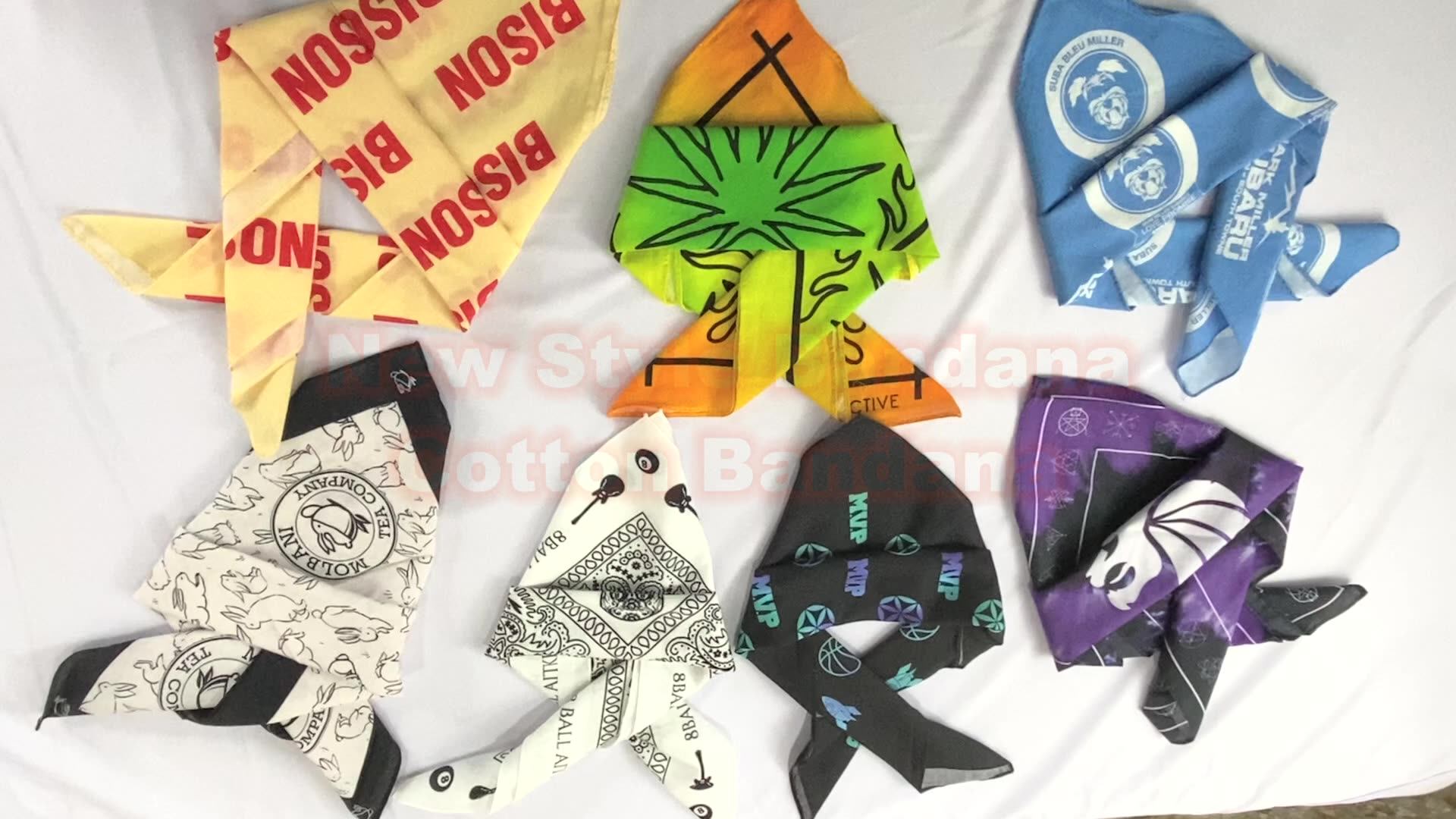 Custom Logo Cotton Bandana Square