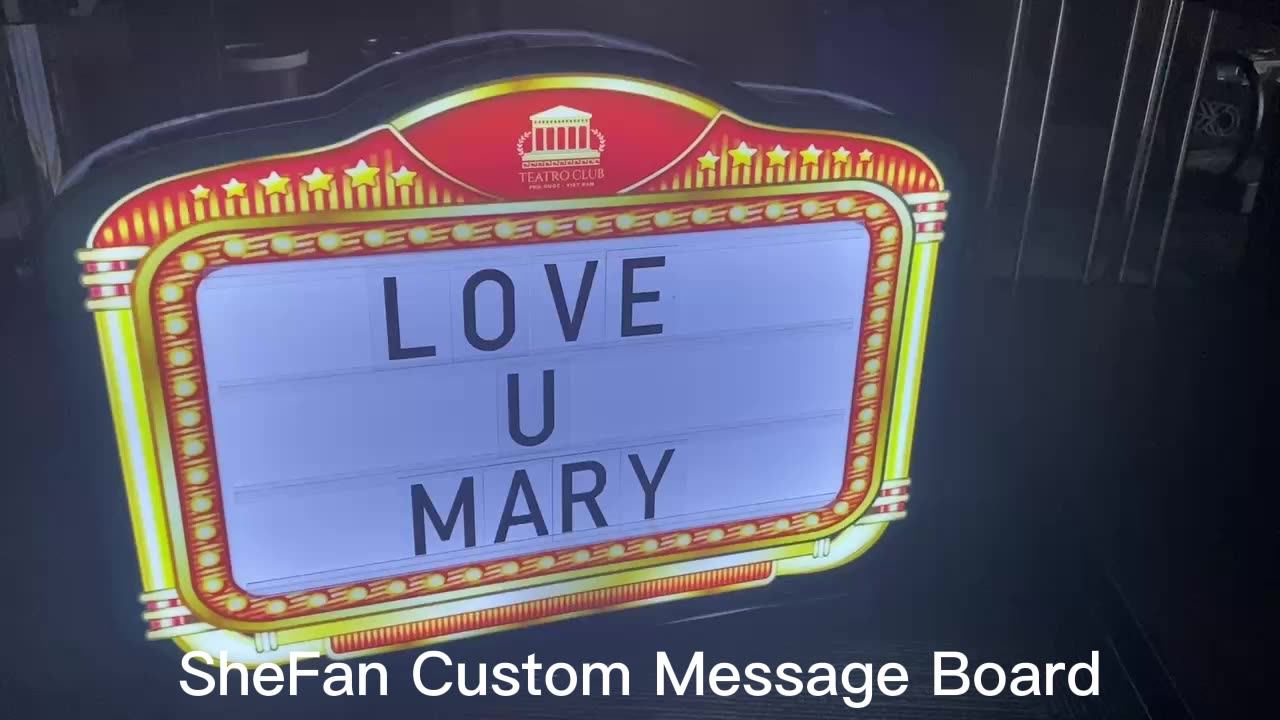 Shefan Custom Marquee Message Box Letter Board Led Bar Acrylic Message ...