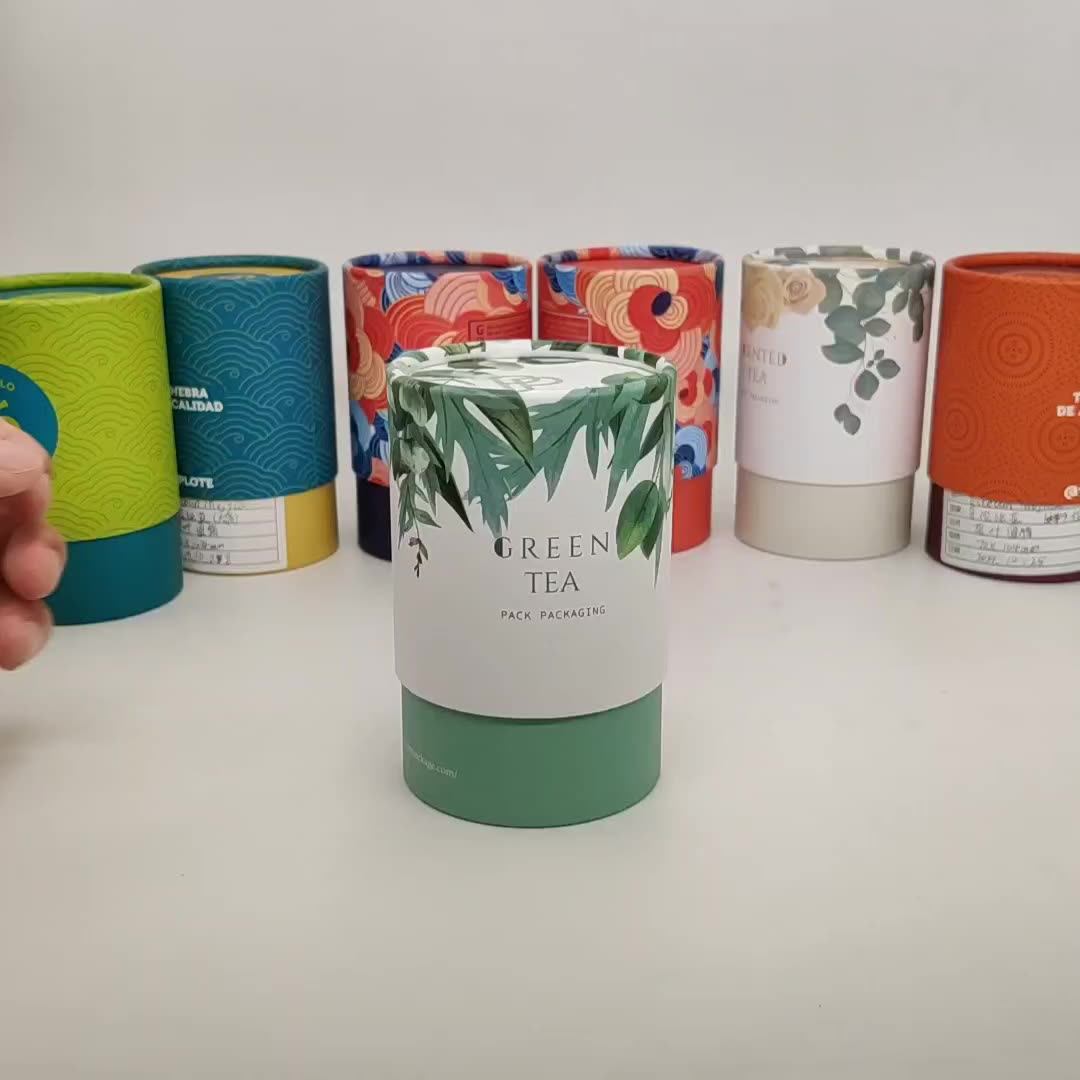 Custom Printing Food Packing Tea Paper Tube Packaging Eco Friendly ...